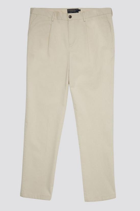 Trousers Slim Fit Pleat Front Chinos Hammond And Co